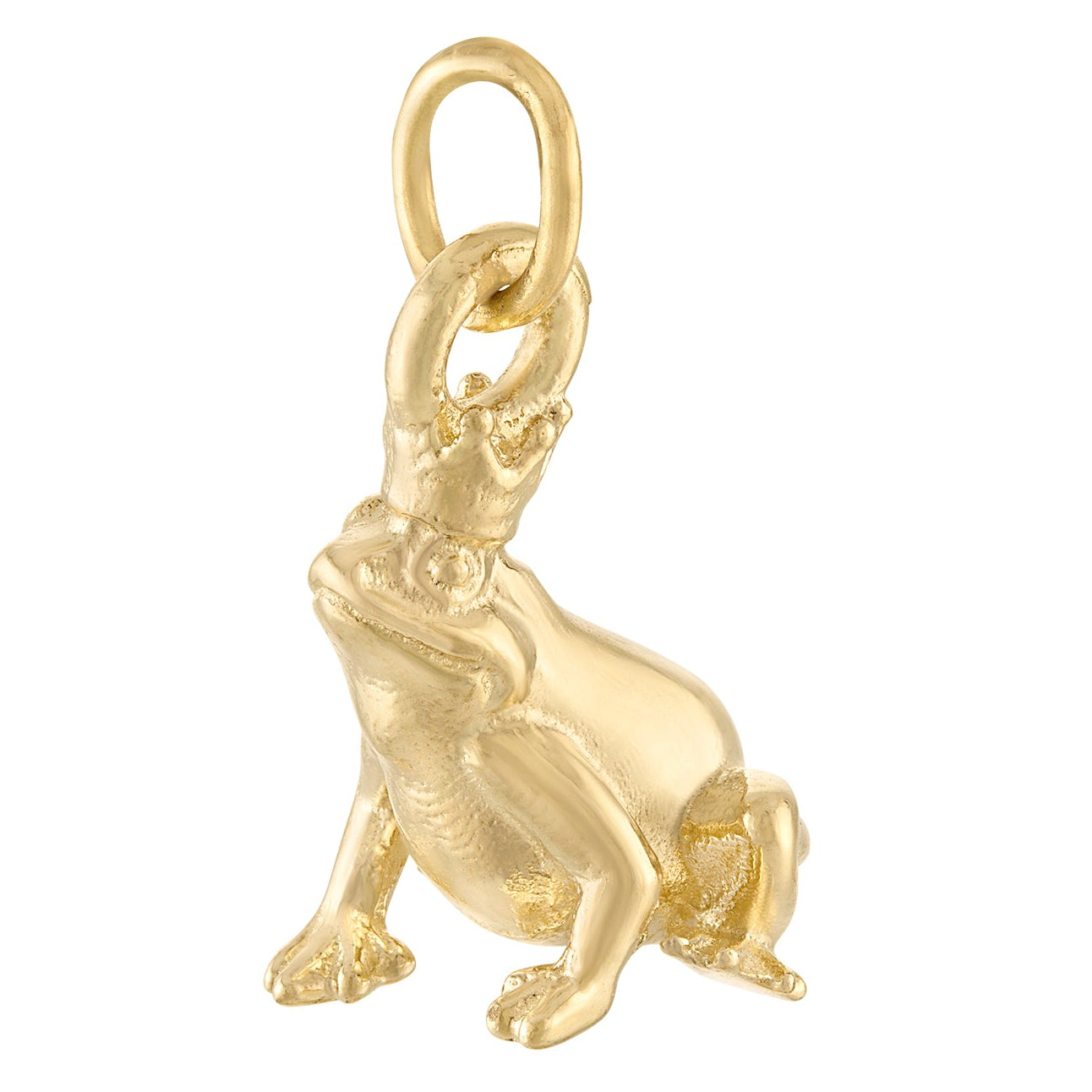Frog Prince 14K Gold Charm | Charmco | 14k Solid Gold Charms