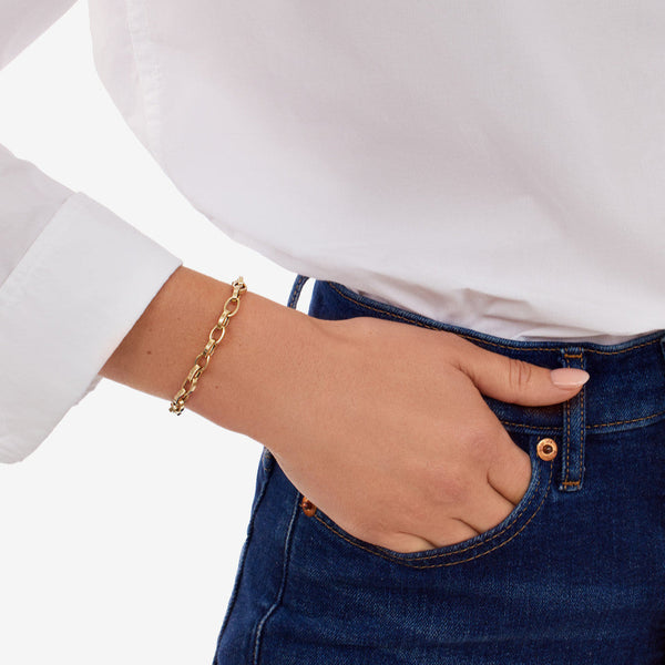 "Ava" 14K Gold Charm Bracelet | Charmco | 14k Solid Gold Charm Bracelets