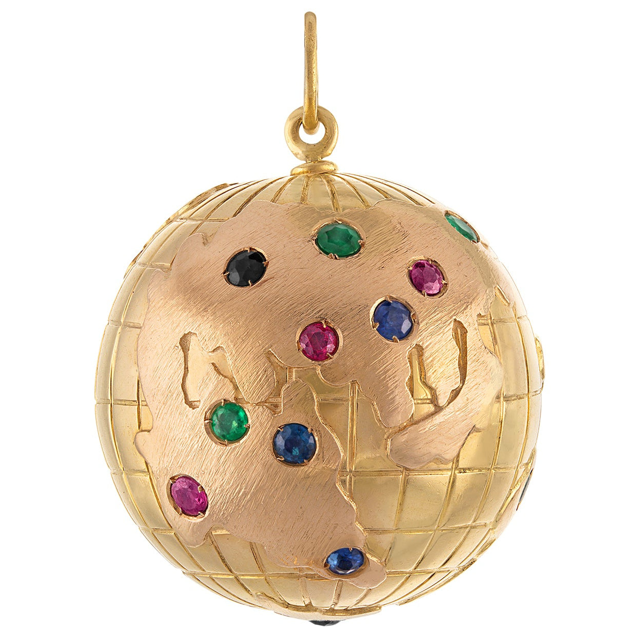 Vintage Gem-Set Globe | Charmco | 18k Solid Gold Charms