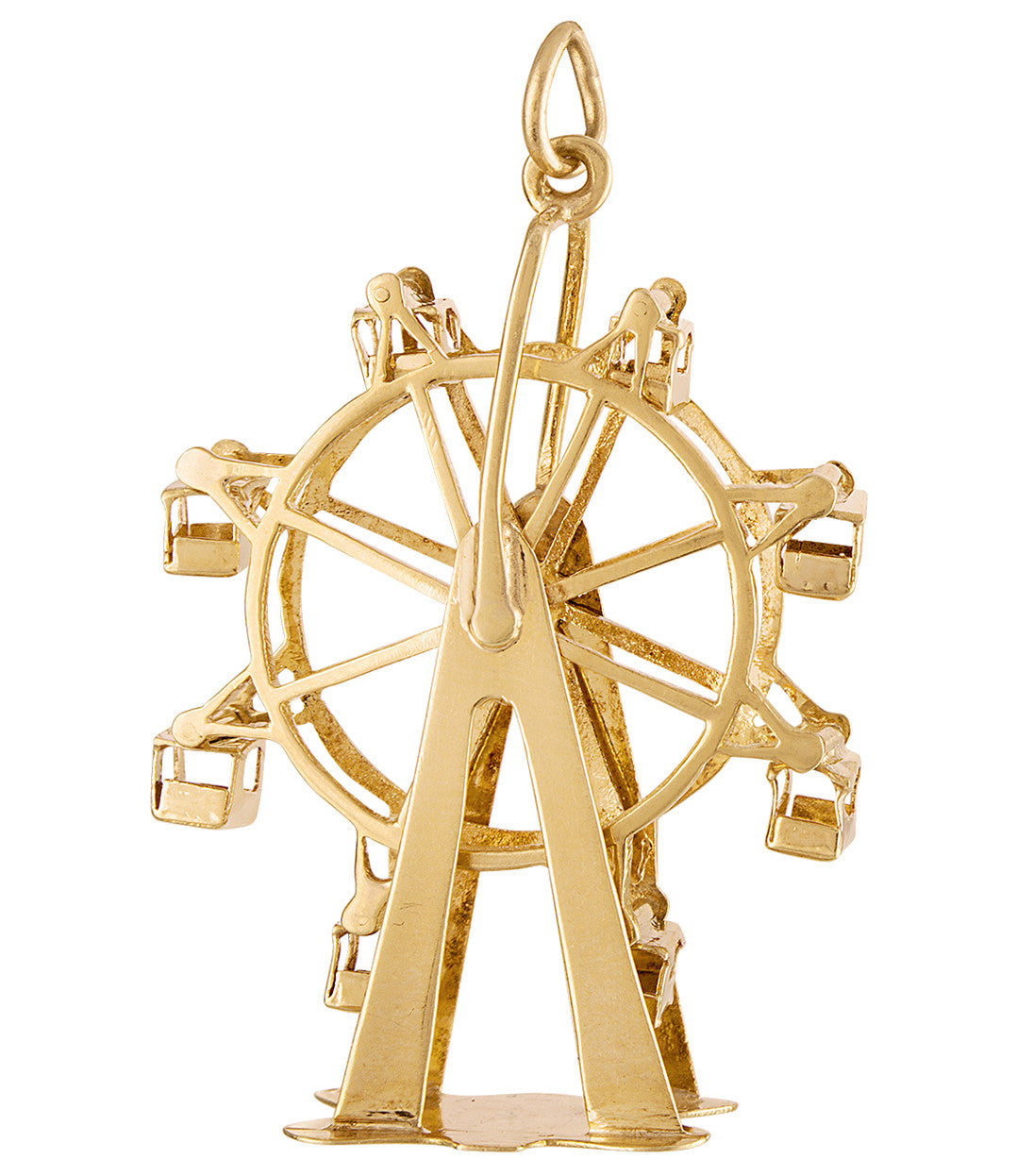 Vintage Movable Ferris Wheel 14K Gold Charm | Charmco | 14k Solid Gold ...